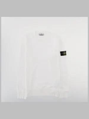 Stone Island Logo Patch Sweatshirt - White