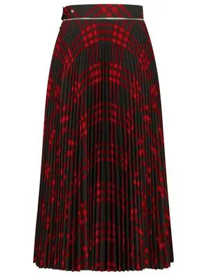 Burberry Check' Long Wool Blend Skirt