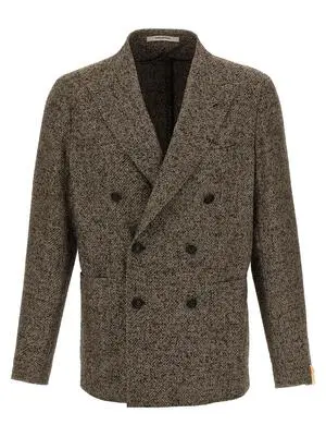 Tagliatore Wool Blazer - Brown