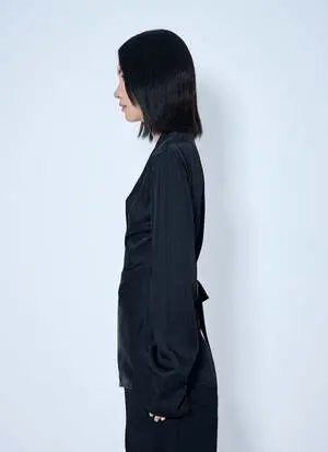 Rick Owens Laura Satin Wrap Top
