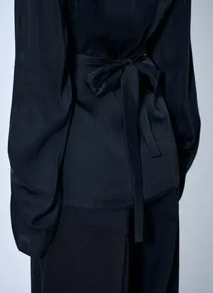 Rick Owens Laura Satin Wrap Top