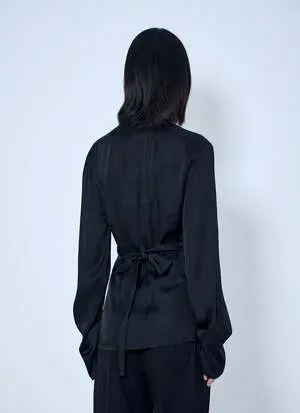 Rick Owens Laura Satin Wrap Top