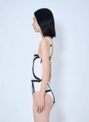 TOTEME Monogram Swimsuit - White