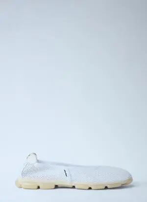 Miu Miu Mesh Slip-on Flats - White