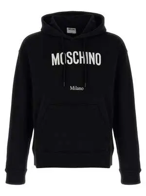Moschino Print Hoodie - Black