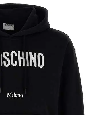 Moschino Print Hoodie - Black