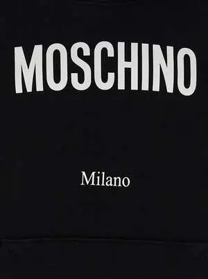 Moschino Print Hoodie - Black