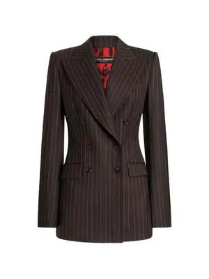 Dolce & Gabbana Double-breasted Pinstripe Turlingon Blazer - Multicolor
