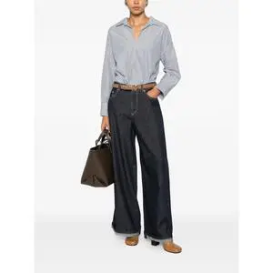 Max Mara Striped Cotton Shirt - Green