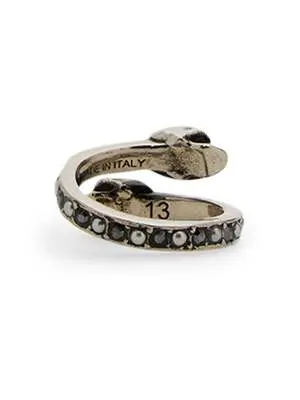 Alexander McQueen Anello Twin Skull
