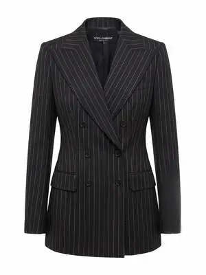 Dolce & Gabbana Double-breasted Turlington Pinstripe Blazer - Multicolor