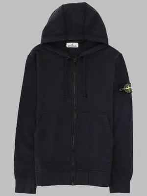 Stone Island Felpa Con Cappuccio - Blue