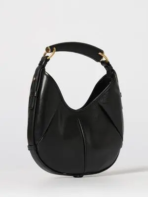 Saint Laurent Mombasa Leather Shoulder Bag - Black
