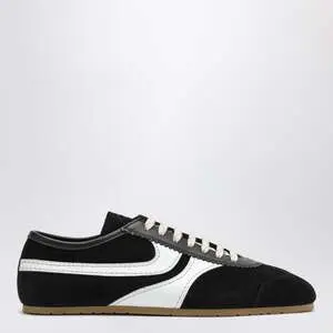 Dries Van Noten Schwarzer Und Weiãÿer Sneaker Aus Leder Und Wildleder - Black