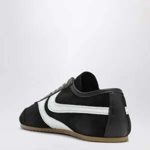 Dries Van Noten Schwarzer Und Weiãÿer Sneaker Aus Leder Und Wildleder - Black