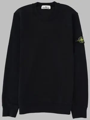 Stone Island Felpa Con Patch Logo - Blue