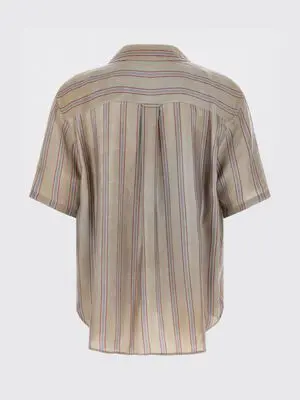 Saint Laurent Pinstriped Silk Twill Shirt