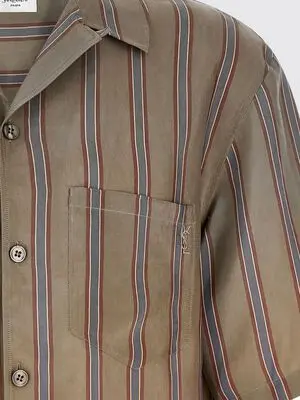 Saint Laurent Pinstriped Silk Twill Shirt