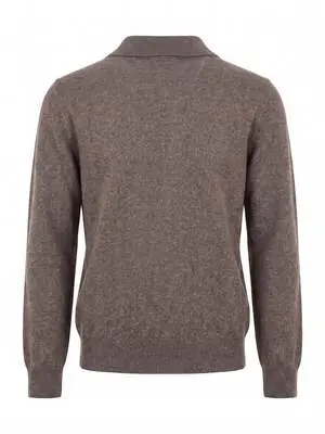 Brunello Cucinelli Mouliné Cashmere Knit Polo - Multicolor