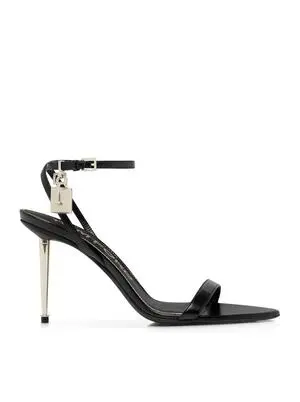 TOM FORD Pointed-toe Sandal With Padlock In Polished Leather