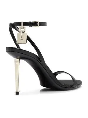 TOM FORD Pointed-toe Sandal With Padlock In Polished Leather