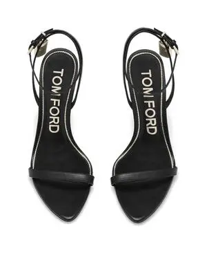 TOM FORD Pointed-toe Sandal With Padlock In Polished Leather
