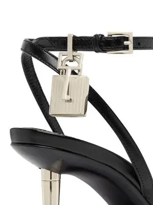 TOM FORD Pointed-toe Sandal With Padlock In Polished Leather