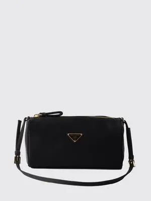 Prada Silk Mini Bag With Triangle Logo - Black