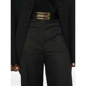Victoria Beckham Grey Trousers Straight Trousers