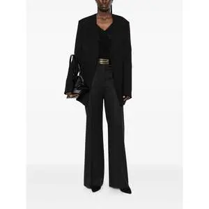 Victoria Beckham Grey Trousers Straight Trousers