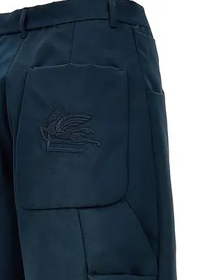 Etro Pegaso' Cargo Pants - Blue
