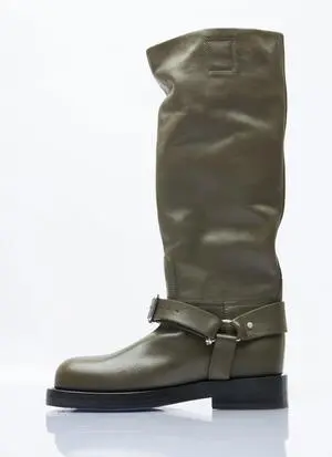 Burberry Leather Saddle High Boots