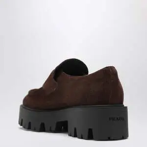 Prada Dark Suede Loafers