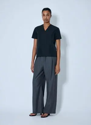 JIL SANDER V-neck Silk-blend Top