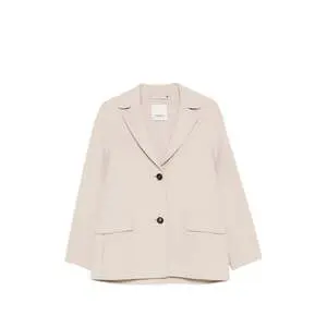 Max Mara Neutrals Coats Single Breasted Coats - Cream