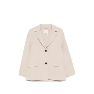 Max Mara Virgin Single Breasted Coat - Cream