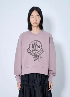 Moncler Logo Embroidered Sweatshirt - Multicolor