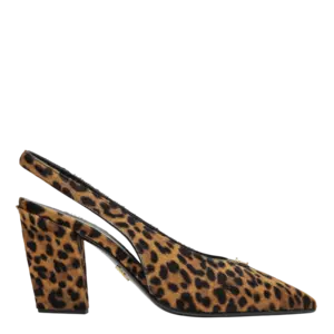 Prada PRADA Leopard-Print Slingback Pumps Cream