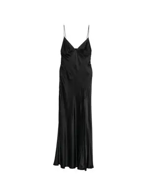 Alberta Ferretti Satin Long Dress - Multicolor