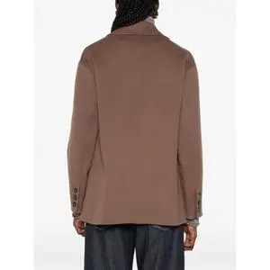 Max Mara Virgin Wool Oversized Jacket - Brown