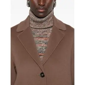 Max Mara Virgin Wool Oversized Jacket - Brown