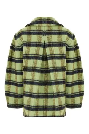 GANNI Plaid Patterned Coat - Multicolor
