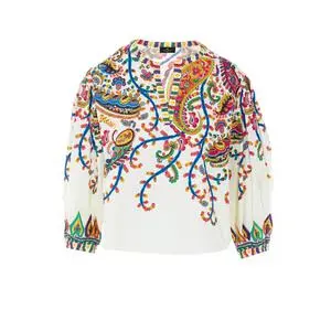 Etro Cotton Blouse With Print - Multicolor
