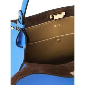 Fendi Calfskin Tote Bag - Blue