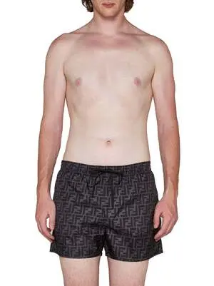 Fendi Black Nylon Shorts