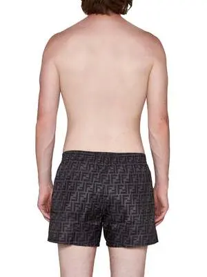 Fendi Black Nylon Shorts