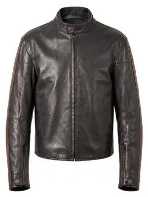 Gucci Calf Leather Biker Jacket - Multicolor