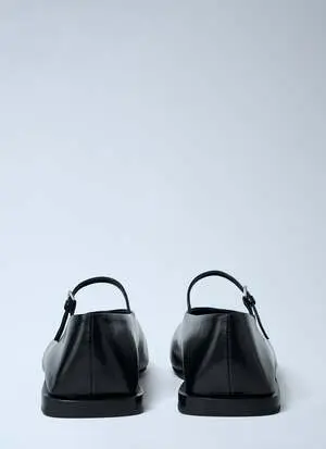 JIL SANDER Leather Flat Shoes