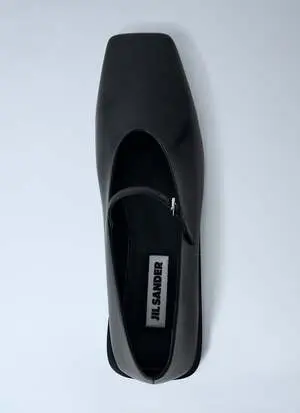 JIL SANDER Leather Flat Shoes