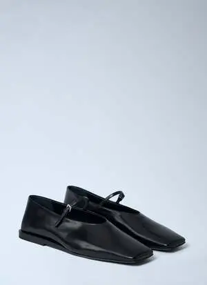 JIL SANDER Leather Flat Shoes